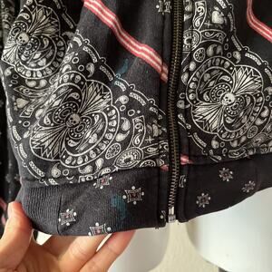 Vans | Shirts | Vintage Vans Hoodie Skull All Over Print Full Zip ...